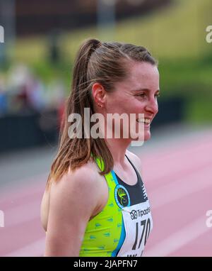 Leading in the women's middle-distance race: Katja BÄUERLE (LG Region ...