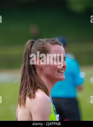 Leading in the women's middle-distance race: Katja BÄUERLE (LG Region ...