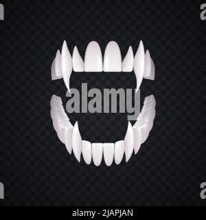 Spooky Monster Jaw Isolated on Transparent Background. Horror ...