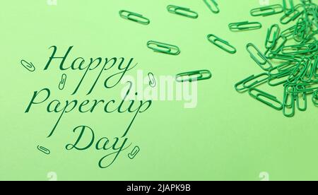 Greeting card for National Paperclip Day Stock Photo - Alamy