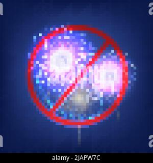 Red circle prohibition sign with fireworks, no fireworks allowed Stock ...