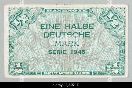 Banknote on 1 Deutsche Mark; Federal Republic of Germany, 1948 Forbes ...