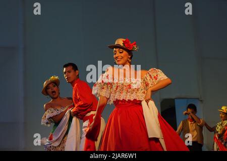Zamacueca, old and traditional peruvian flirting dance, performed by ...