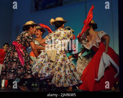 Zamacueca, old and traditional peruvian flirting dance, performed by ...