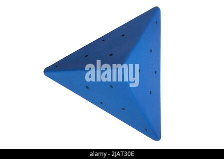 Blue Rock Climbing Grip pyramid shaped isolated on white background ...