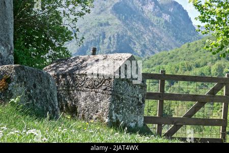Borci, Konjic, Bosnia and Herzegovina - May 2022: medieval tombstones ...