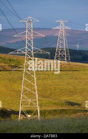 Electricity pylons in Bury countryside Stock Photo - Alamy