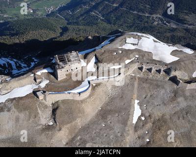 AERIAL VIEW. Fort of Janus. Montgenèvre, Hautes-Alpes, Provence-Alpes ...