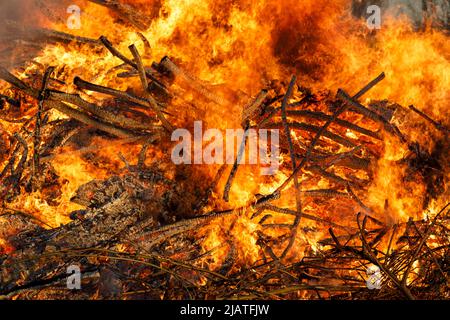 Sea of flames from a major fire Stock Photo - Alamy