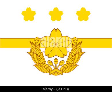 Flag of Japan Ground Self-Defense Force Regiment on texture. Concept ...