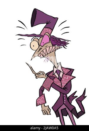 angry man in top hat cartoon character Stock Photo - Alamy