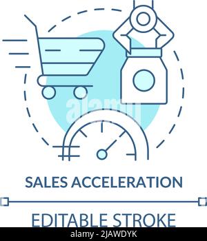 Sales acceleration concept icon Stock Vector Image & Art - Alamy