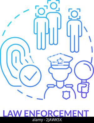 Law enforcement blue gradient concept icon Stock Vector Image & Art - Alamy