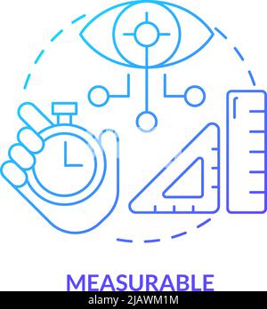 Measurable blue gradient concept icon Stock Vector Image & Art - Alamy