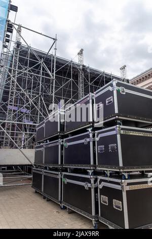 Boxes for musical equipment. Shipping case. Boxes for concert equipment ...