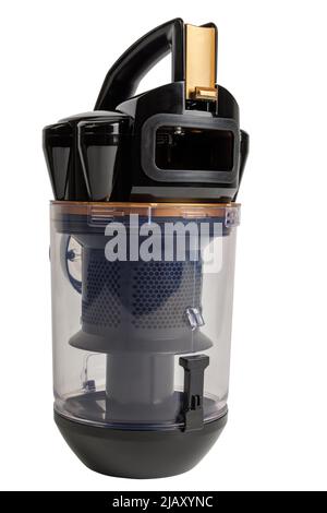bagless cyclone vacuum cleaner contatiner filled with domestic cat hair ...
