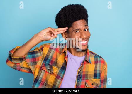 Photo of flirty young curly hairdo lady blow kiss wear red sweater ...