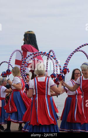 Women Morris dancers at Sidmouth Folk Week, Devon, UK Stock Photo - Alamy