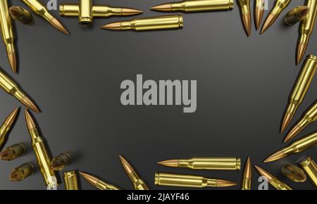 Rifle Bullets background Stock Photo - Alamy