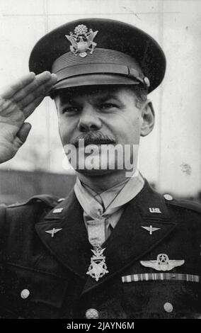 Lt. General Jacob L. Devers Congratulates Capt. Gerald K. Geerlings Of ...