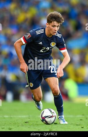 Scotland's Aaron Hickey during the FIFA World Cup European Qualifying ...