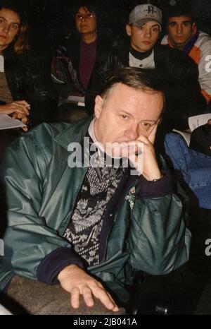 Romanian sport commentator Cristian Topescu with wife and television ...