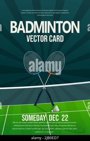 Badminton Championship Poster Vector illustration Stock Vector Image ...