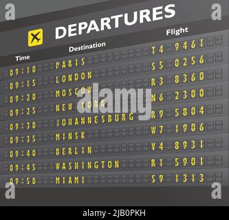 Airport departure arrival destination mechanical analog old style ...