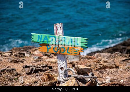 Saint Maarten hike to the natural Pool Stock Photo - Alamy
