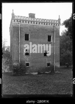 Rzemień Tarnów and Lubomirski Castle, External View Side Elevation ...