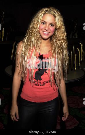 Shakira performing at the 1st annual Latin Grammys on Sept. 13, 2000 ...