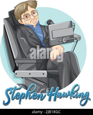 Stephen Hawking cartoon character illustration Stock Vector Image & Art ...