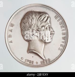 Medal commemorating the bringing of the corpse of Adam Mickiewicz to ...