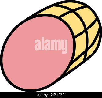 Ham Icon. Bold outline design with editable stroke width. Vector ...