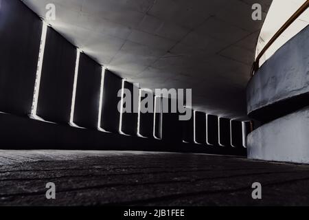 Curved ramp of parking lot Stock Photo - Alamy