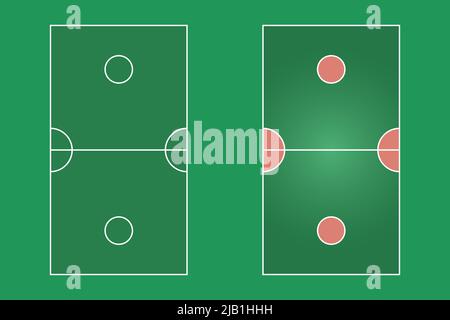 Takraw court flat design, Sport field graphic illustration, Vector of ...