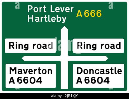Map‑Type Advance Direction Signs, Road signs in the United Kingdom ...