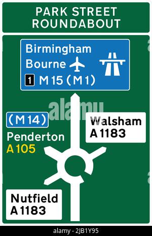 Map‑Type Advance Direction Signs, Road signs in the United Kingdom ...