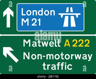 Stack‑Type Advance Direction Signs, Road signs in the United Kingdom ...