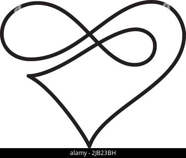 Romantic corner decoration. Doodle heart ornament border Stock Vector ...