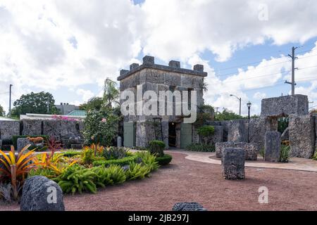 Homestead, FL, USA - January 1, 2022: Coral Castle Museum is shown in ...