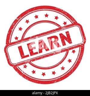 learn red rubber stamp Stock Photo - Alamy
