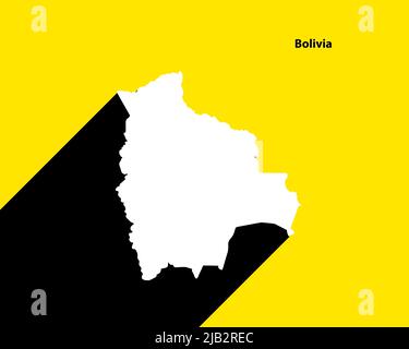 Bolivia icon. Country map on dark background. Stylish Bolivia map with country name. Vector ...