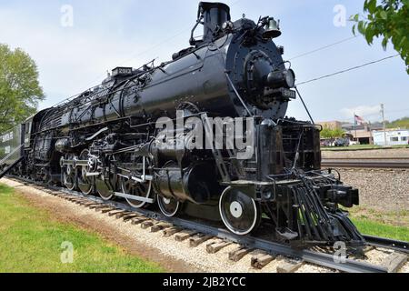 A Steam Locomotive on display at the North Carolina Transportation ...