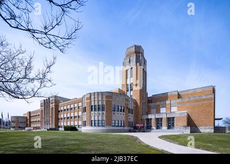 The J. W. Sexton High School. Lansing. 1945 Stock Photo - Alamy