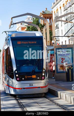 Europe, Spain, Andalucia, Seville Electric Tram Stock Photo - Alamy