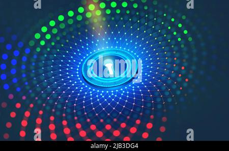 Protection concept: Online Security on wall background Stock Photo - Alamy