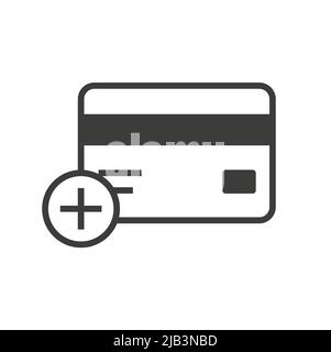 credit and debit linear icon, sign, symbol, vector on isolated ...