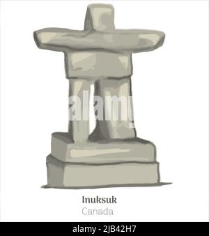 Inukshuk, Canada icon cartoon Stock Vector Image & Art - Alamy