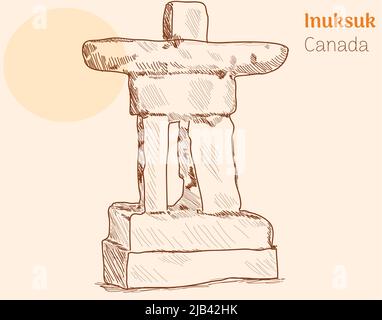 Inukshuk, Canada icon cartoon Stock Vector Image & Art - Alamy